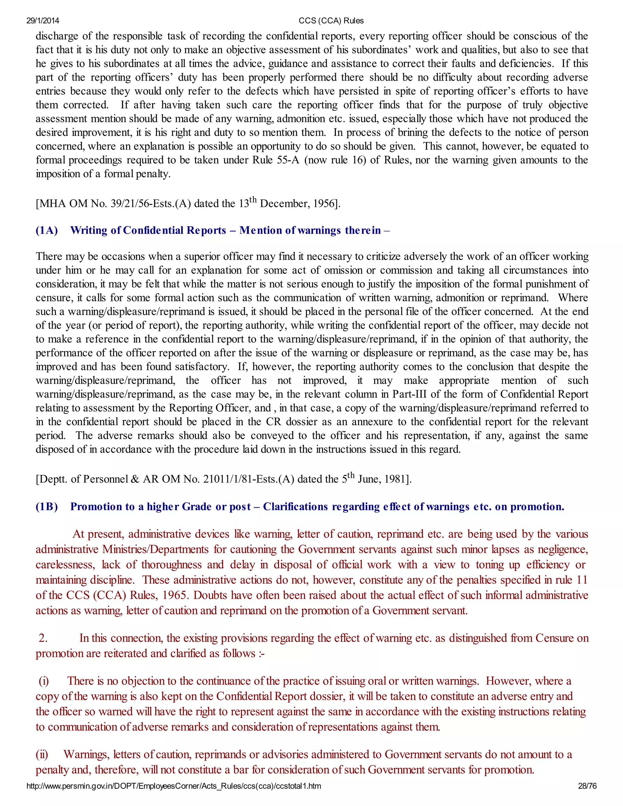 Ccs (cca) rules | PDF