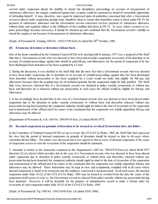 Ccs (cca) rules | PDF