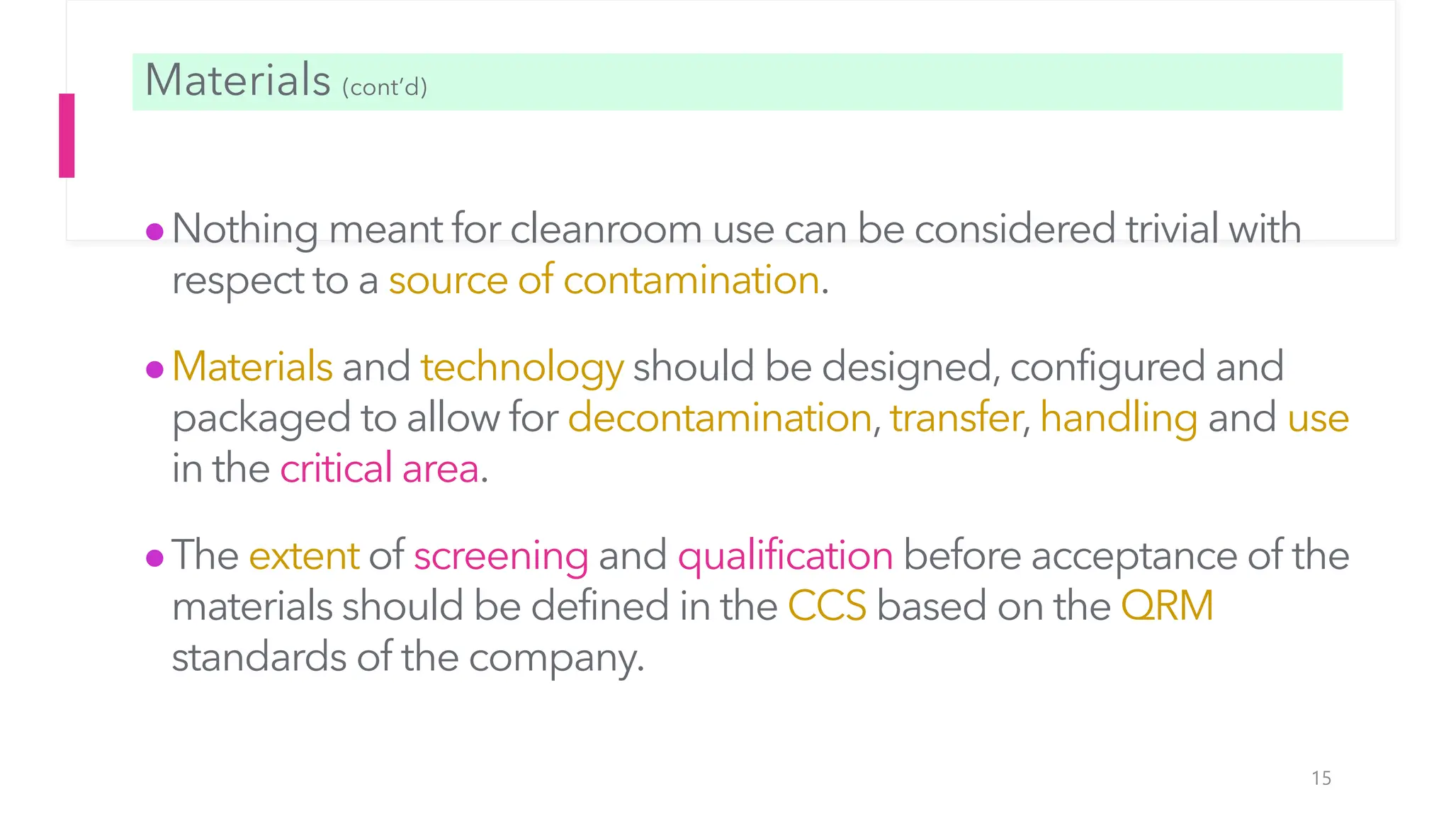 CCS Contamination Control Strategy Presentation.pdf | Indoor ...