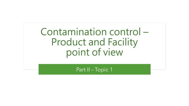 CCS Contamination Control Strategy Presentation.pdf | Indoor ...