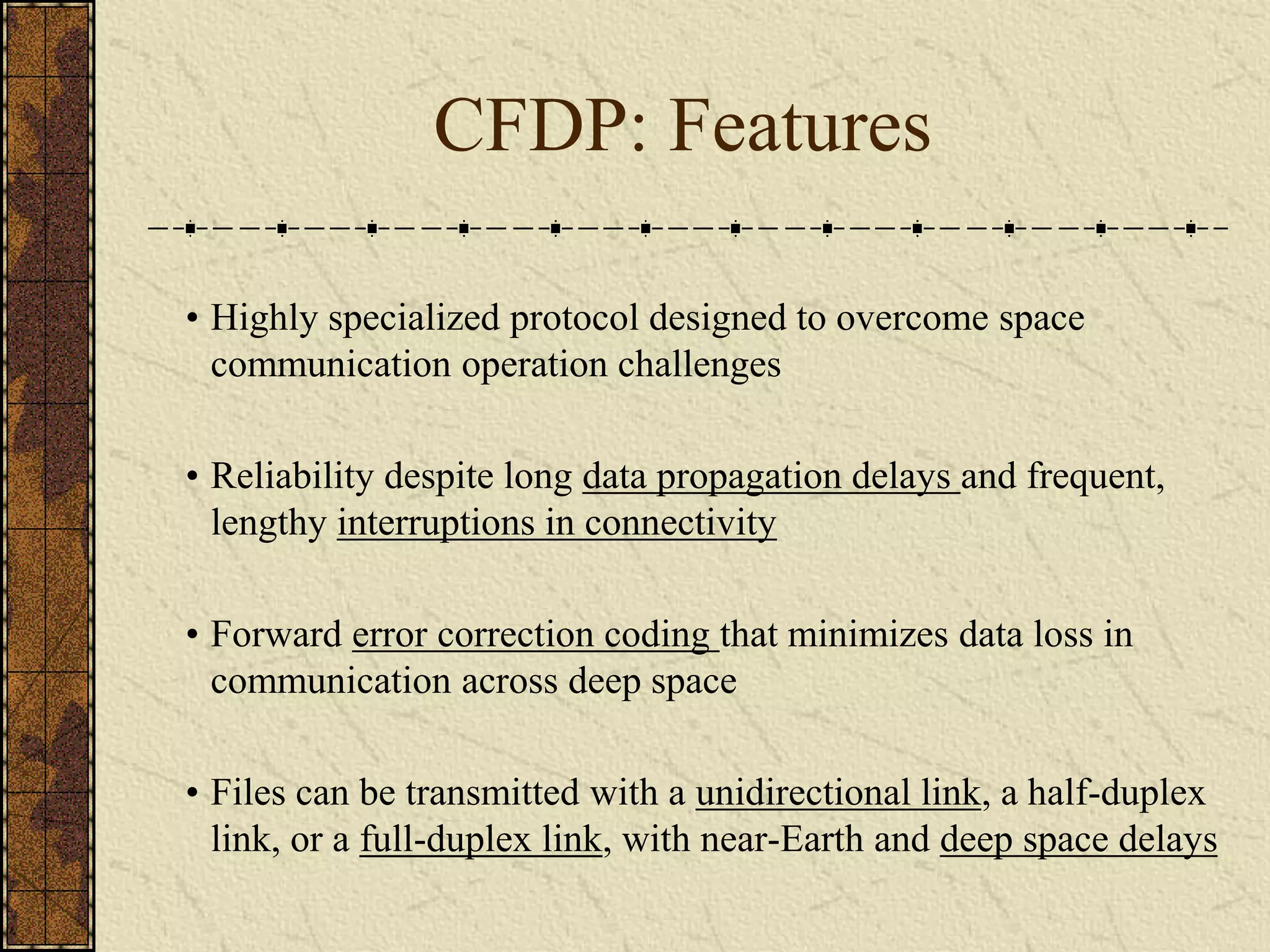 Ccsds based file delivery protocol (cfdp) v1p3 | PDF