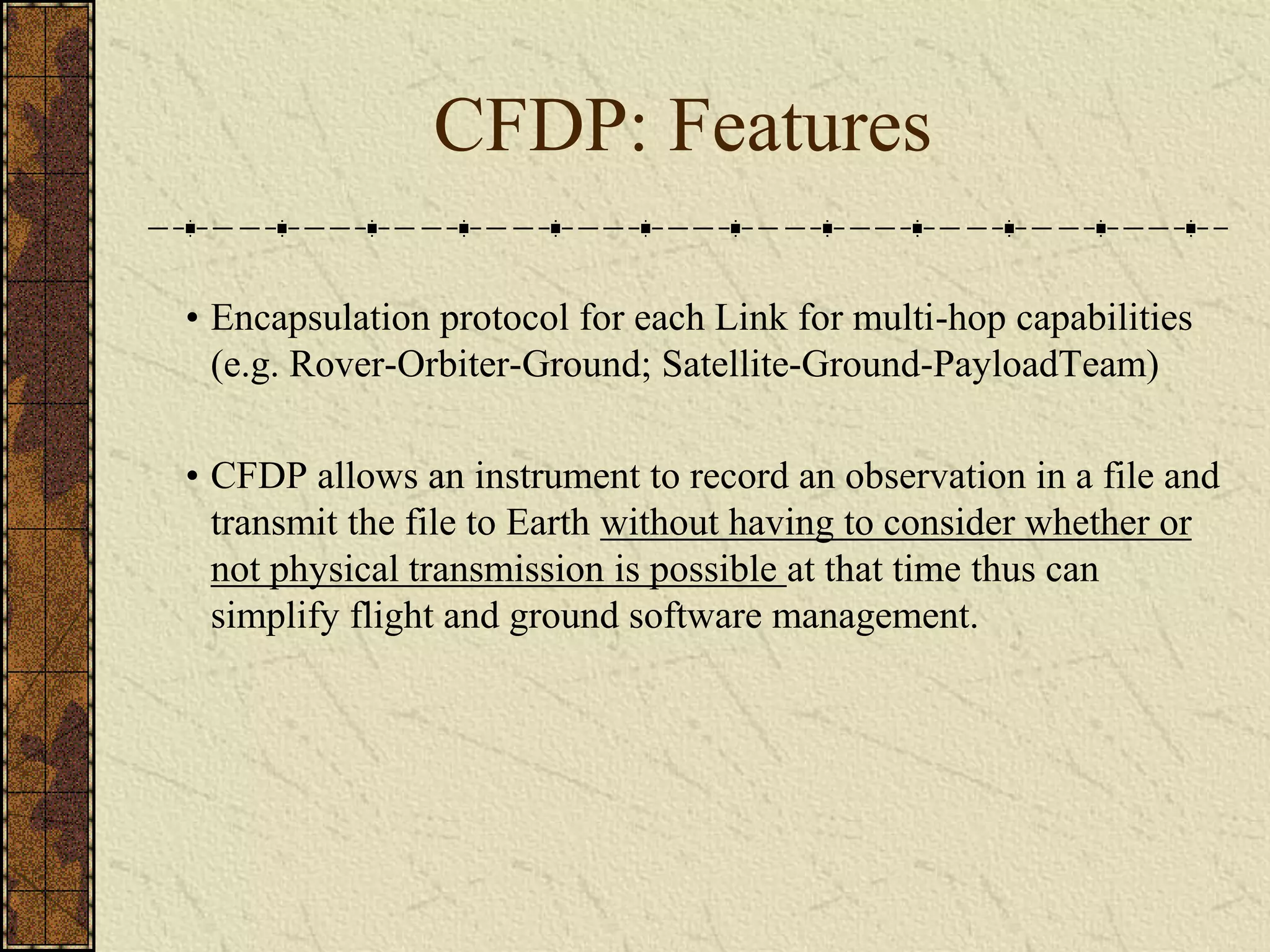 Ccsds based file delivery protocol (cfdp) v1p3 | PDF