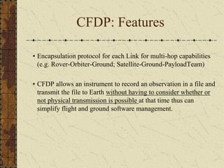 Ccsds based file delivery protocol (cfdp) v1p3 | PDF