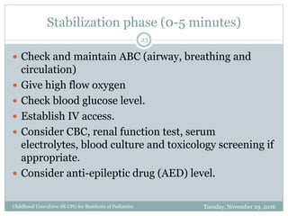 Management of convulsive status epilepticus in children: an adapted ...