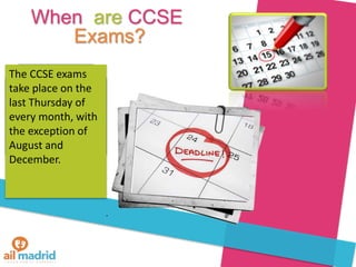 CCSE exam | PPT