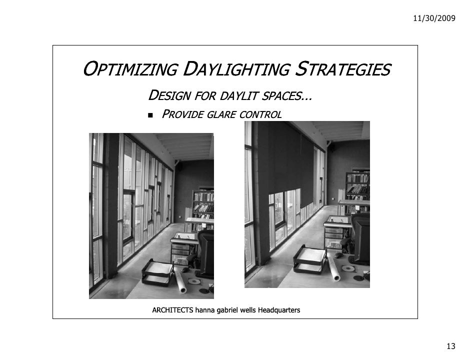 Optimizing Daylighting Strategies