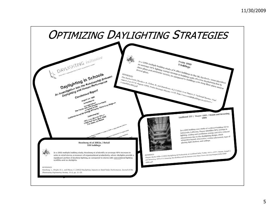 Optimizing Daylighting Strategies Optimizing Daylighting Strategies
