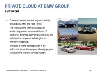 Private cloud at BMW Group – An open approach | PDF