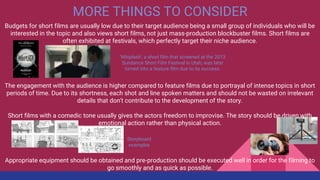 A2 Level Media Studies Codes & Conventions of Short Film | PPTX