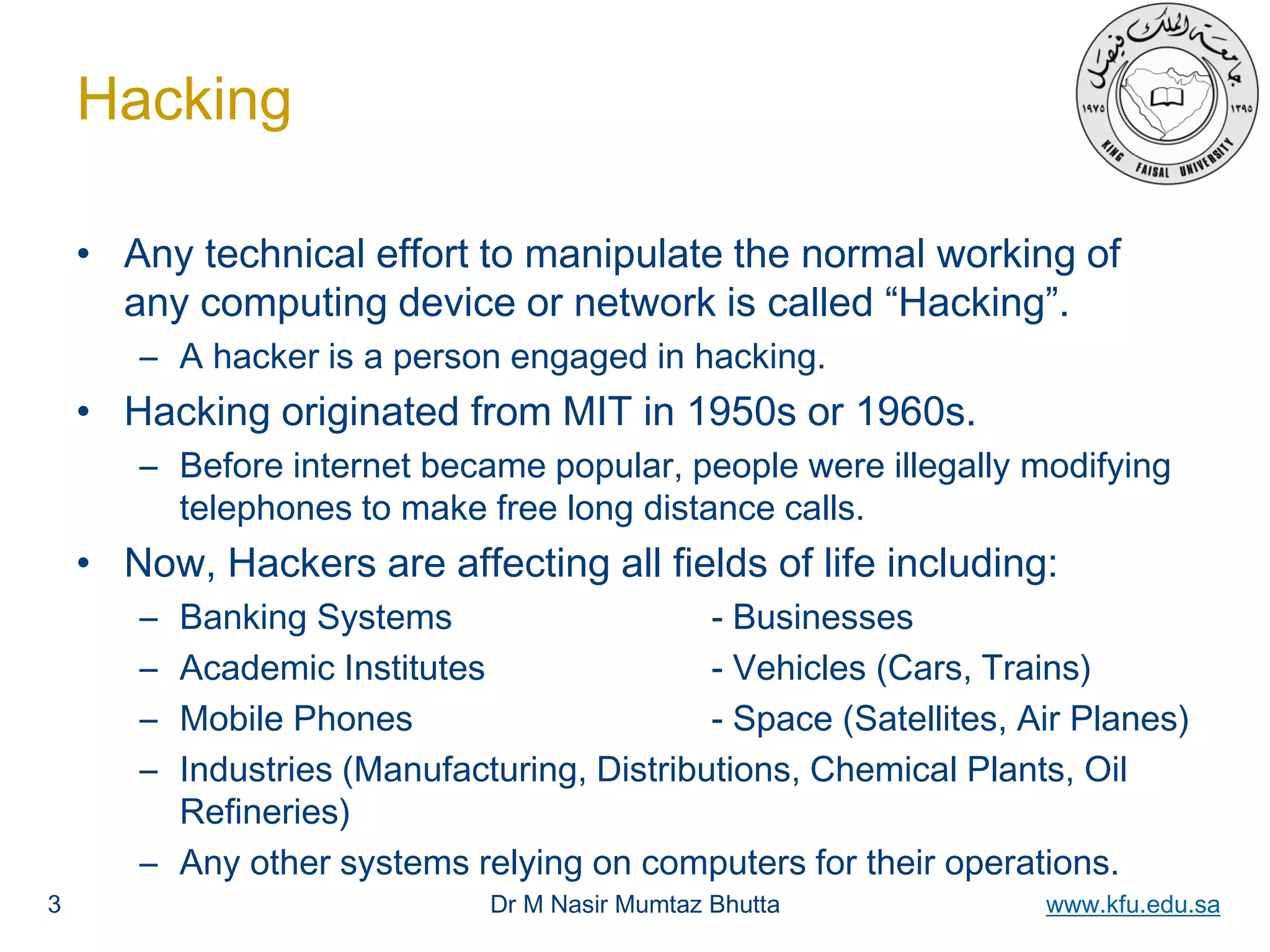 Introduction to Ethical Hacking | PPT