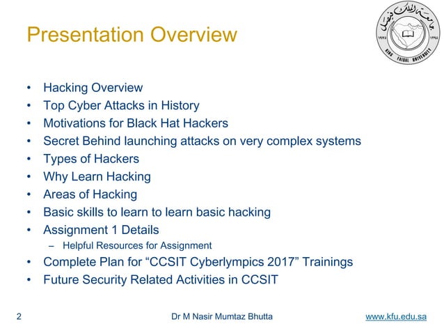 Introduction to Ethical Hacking | PPT