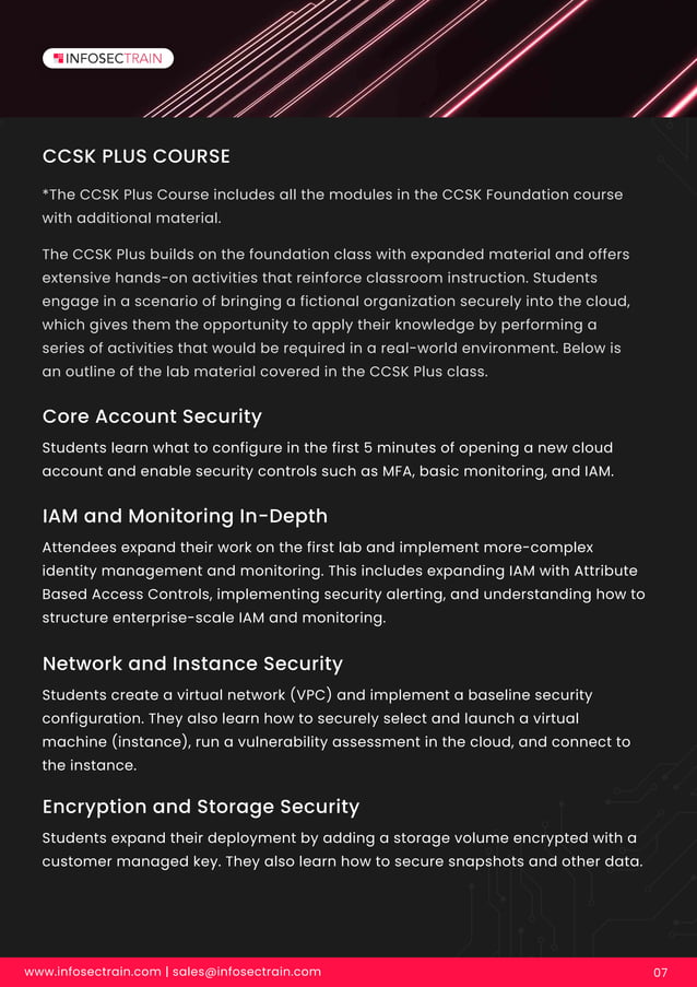 Ccsk course content v1 | PDF