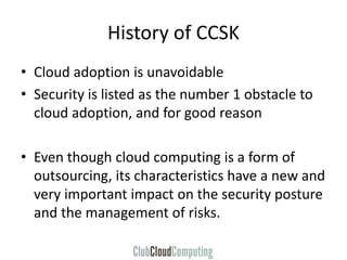 CCSK Certificate of Cloud Computing Knowledge - overview | PPTX
