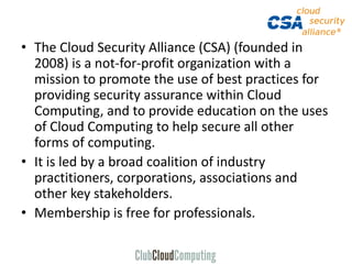 CCSK Certificate of Cloud Computing Knowledge - overview | PPTX