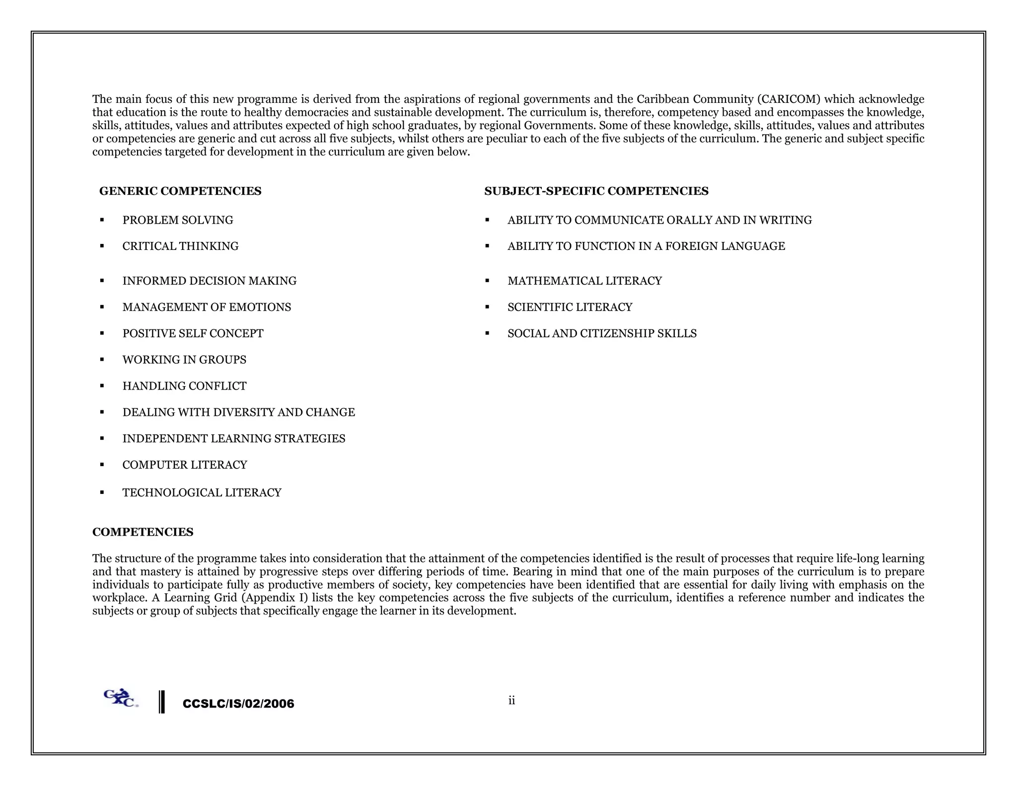 Ccslc syllabus (integrated science) Leroy walker | PDF