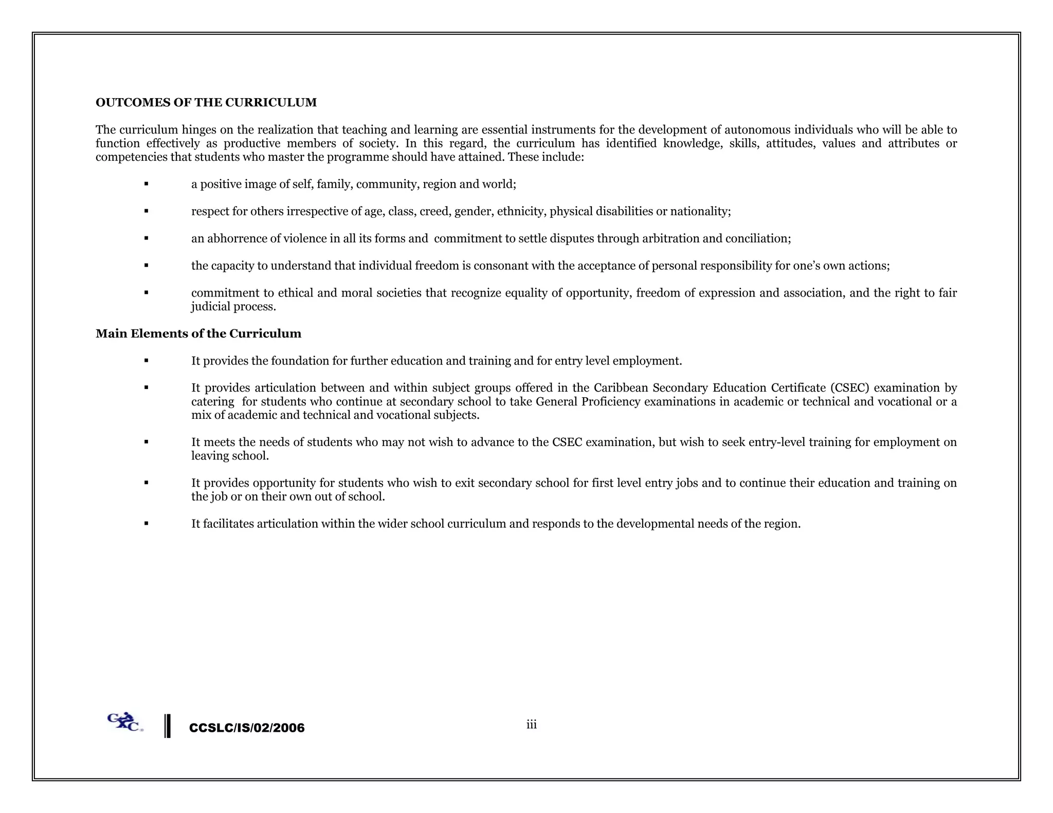 Ccslc syllabus (integrated science) Leroy walker | PDF