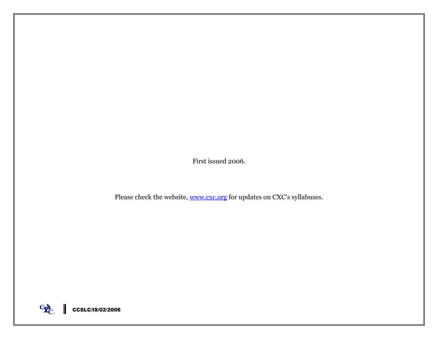 Ccslc syllabus (integrated science) Leroy walker | PDF