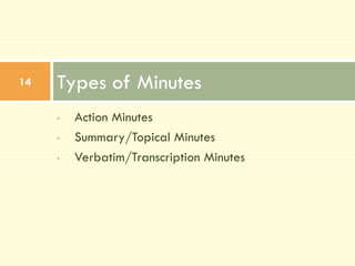All About Meeting Minutes | PPTX