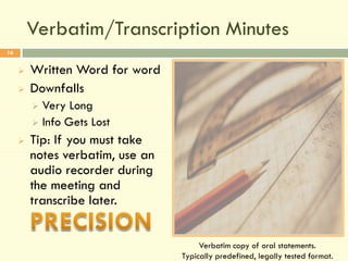 All About Meeting Minutes | PPTX