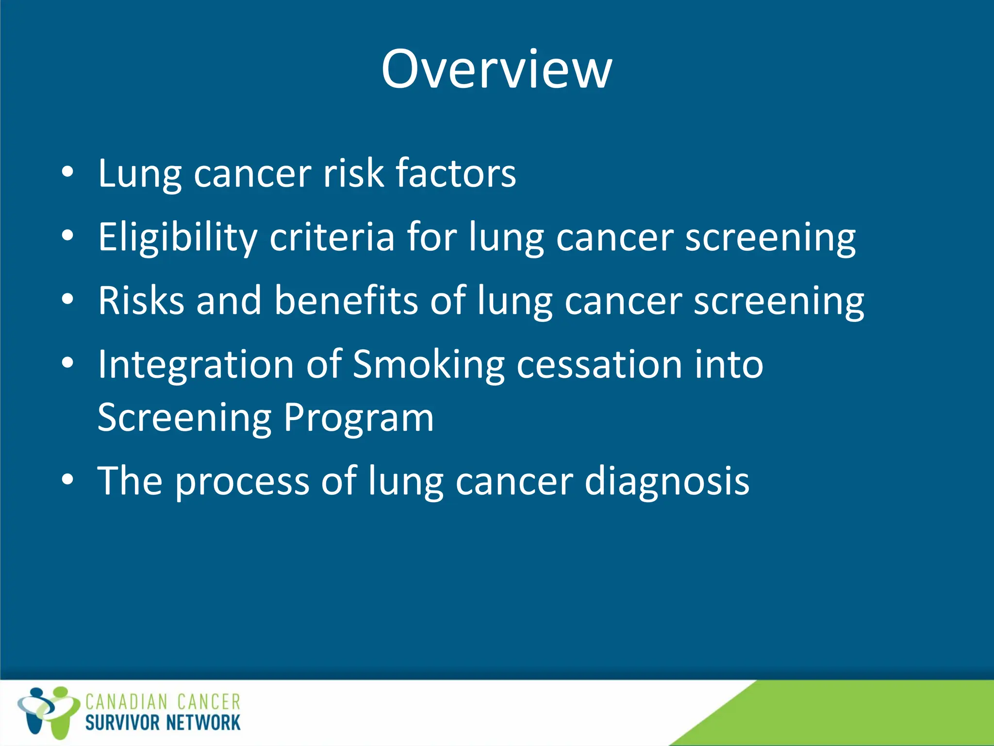 An Update on Lung Cancer Screening October 2nd | PDF