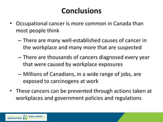 Understanding the Major Workplace Causes of Cancer in Canada | PPTX