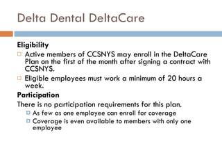 Ccsnys Delta Dental Presentation | PPT