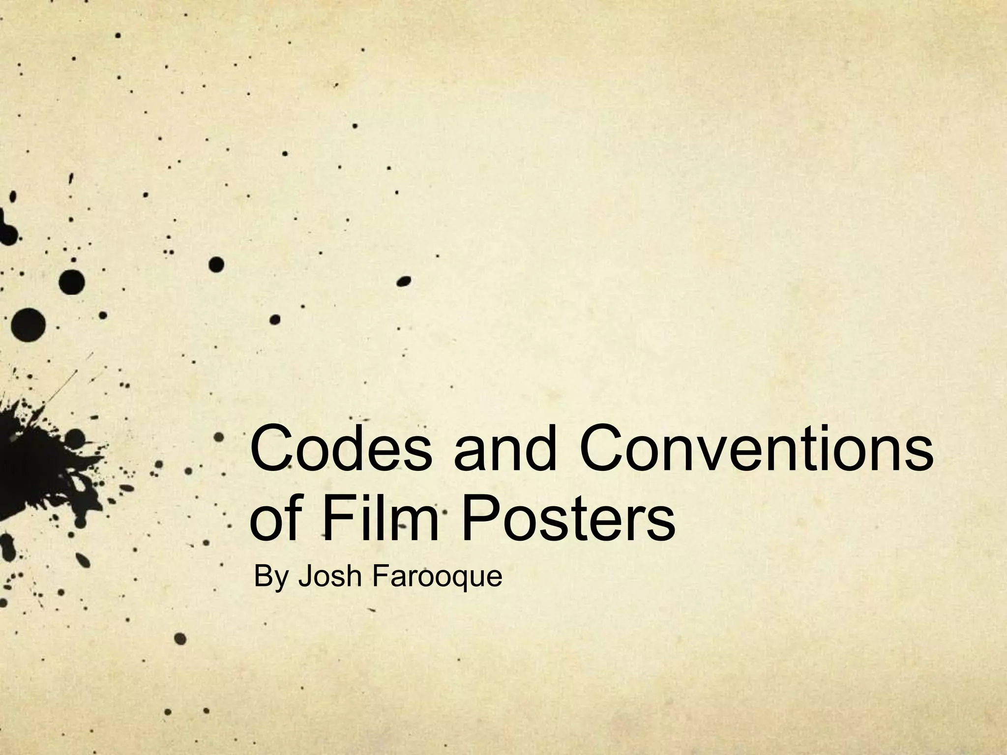 Codes and Conventions of Film Posters | PPT