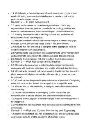CRISC – Certified in Risk & Information Systems Control| Virtual and ...