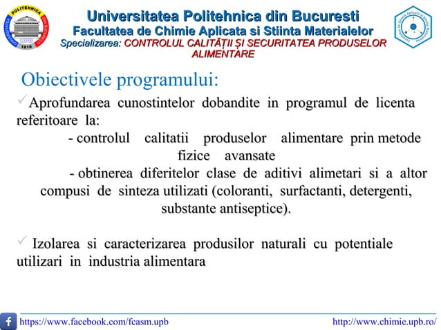 Controlul Calitatii si Siguranta Produselor Alimentare | PPT