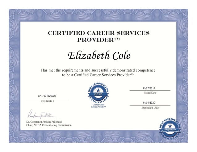 Certified Career Services Provider (CCSP) Certificate | PDF