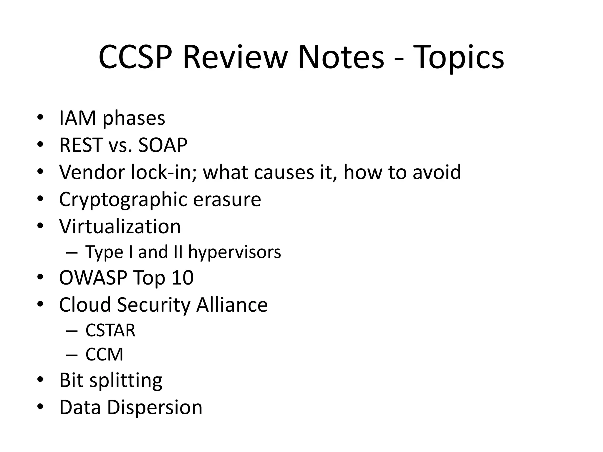 CCSP Official Review Notes - 2019 version by Ben.pptx