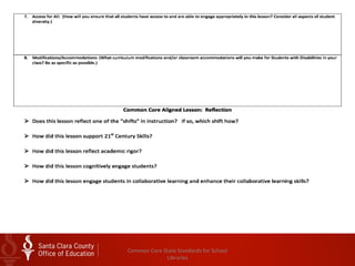 Common Core State Standards 101 for California School Libraries | PPT