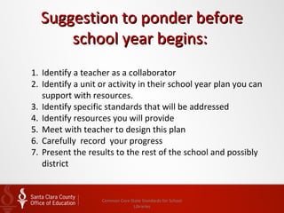 Common Core State Standards 101 for California School Libraries | PPT