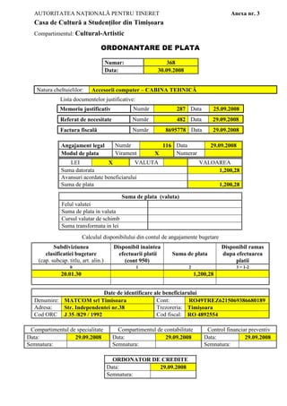 Ccst norme contabile - documente (intocmire + avizare + aprobare ...
