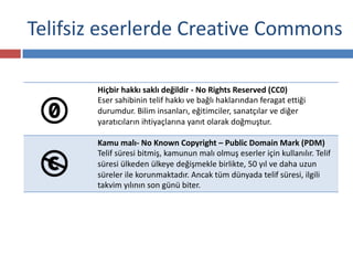 Creative Commons Açık Lisansları | PPT