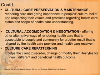 Culture Care Theory | PPT