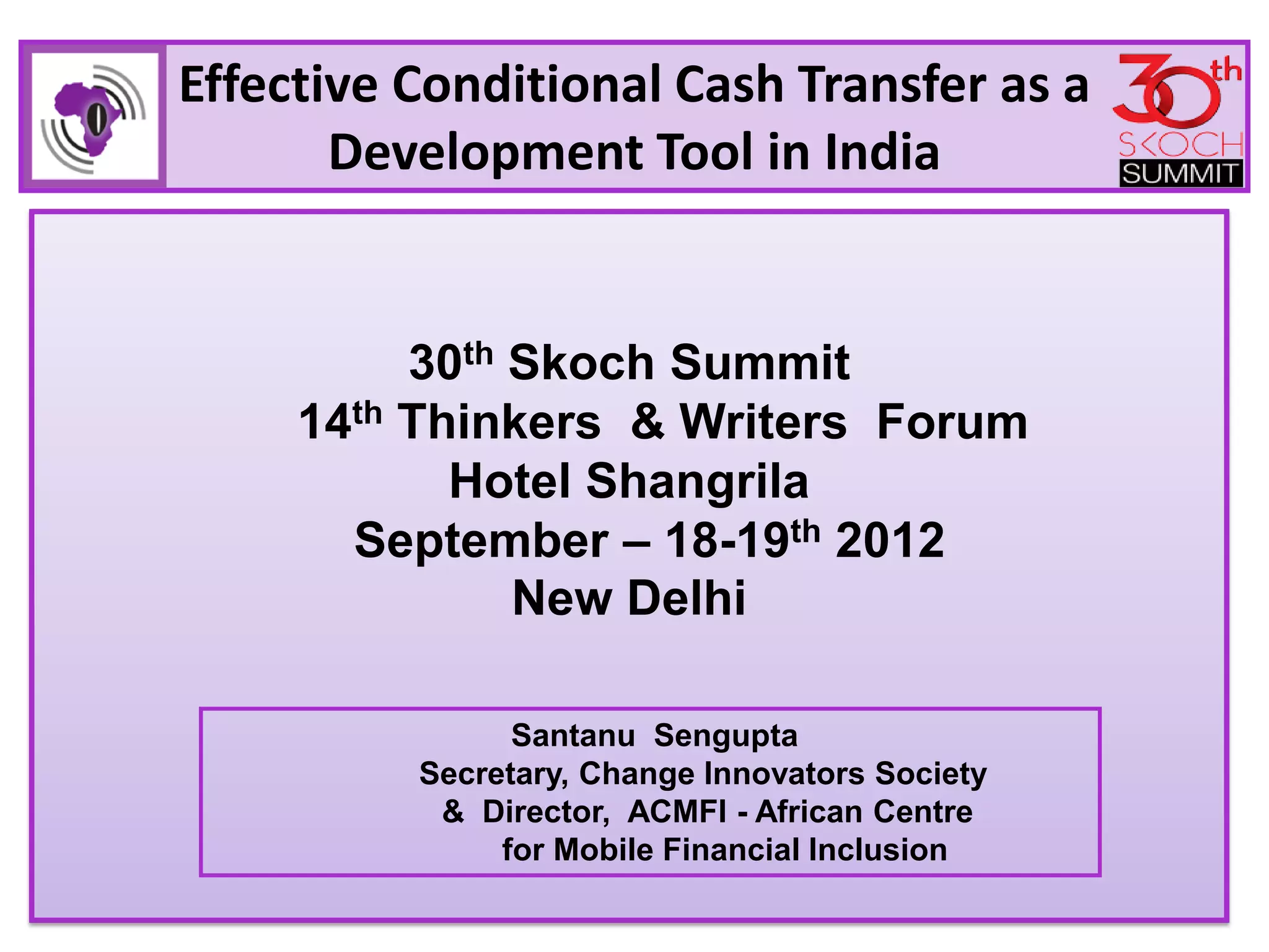 Case for Conditional Cash Transfer | PDF