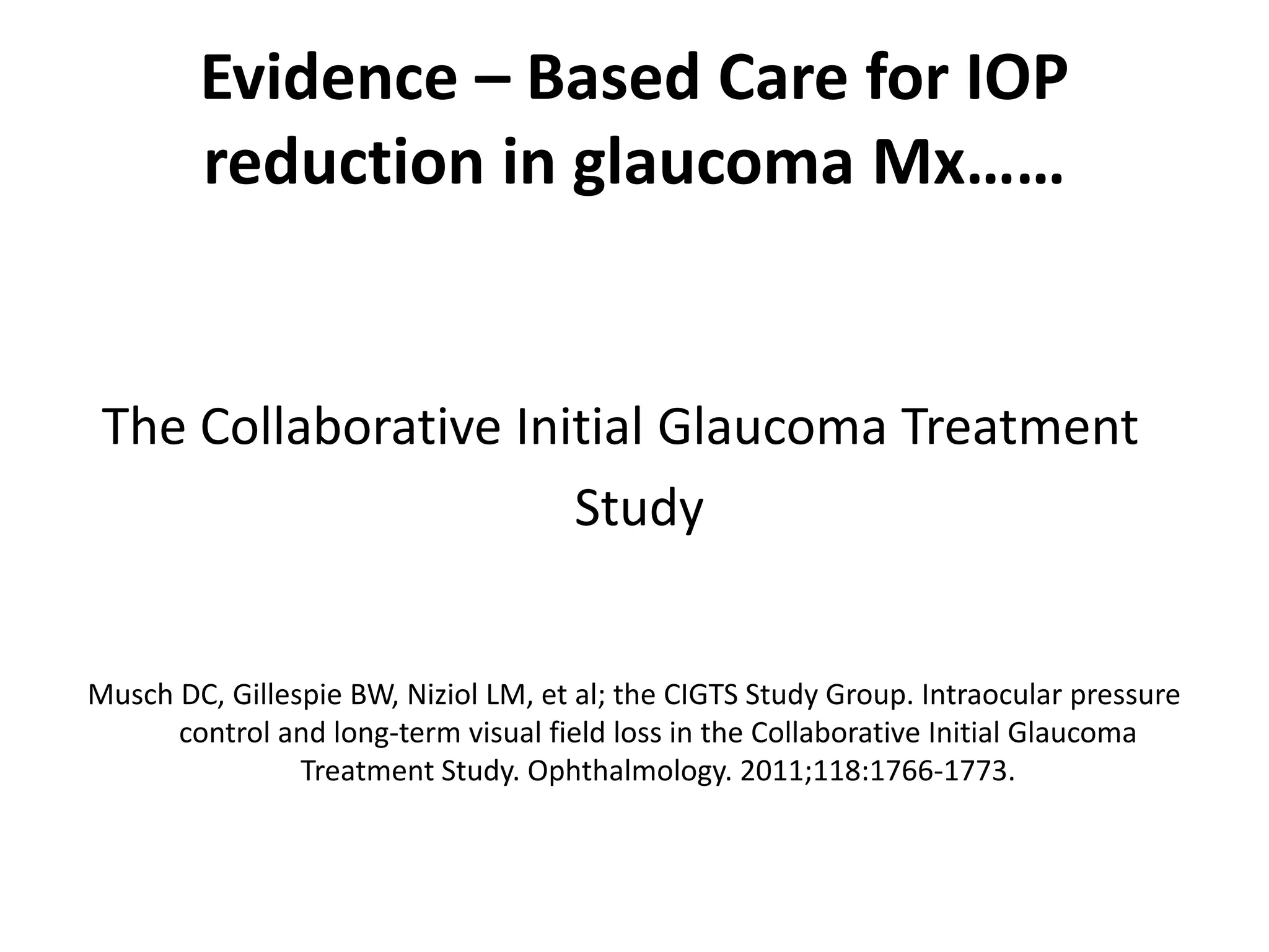 CCT and TARGET PRESSURE in Glaucoma Management - Pfizer Symposium.pptx