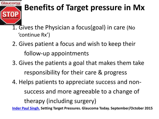 CCT and TARGET PRESSURE in Glaucoma Management - Pfizer Symposium.pptx