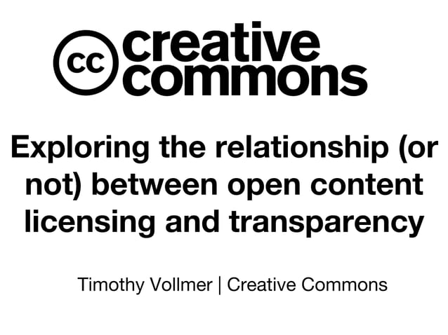 Creative Commons licensing and transparency | PDF | Technology & Computing
