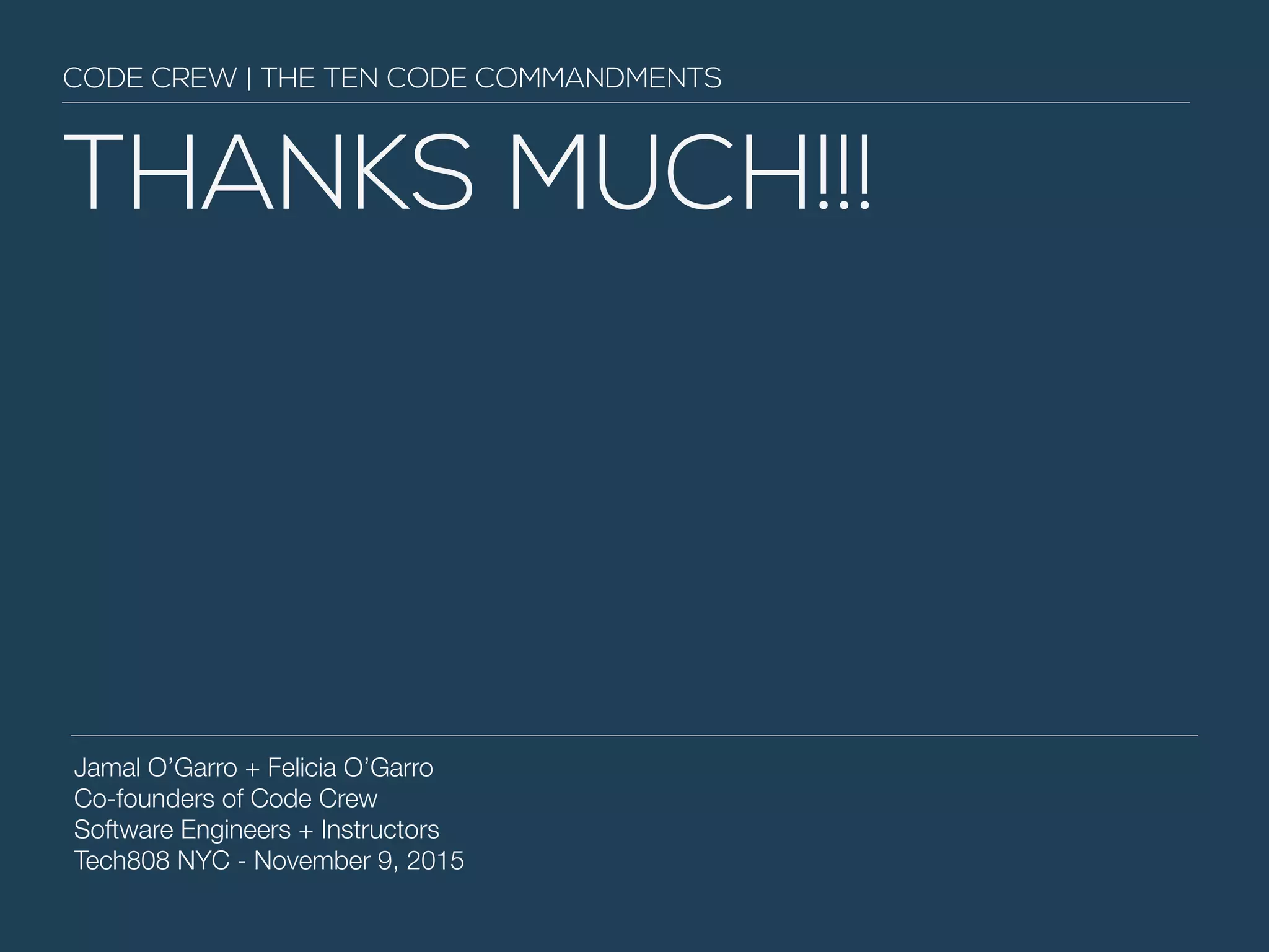 The Ten Code Commandments | PDF | Programming Languages | Computing