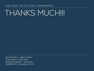 The Ten Code Commandments | PDF | Programming Languages | Computing