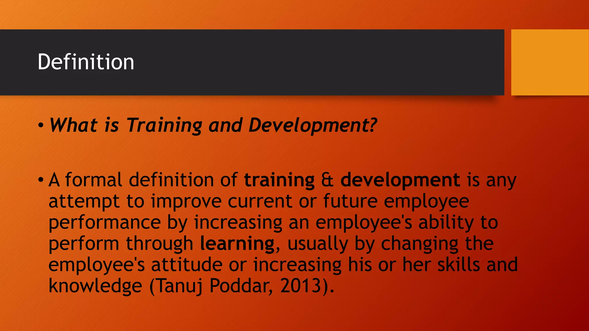 Training and Development | PPTX