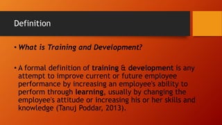 Training and Development | PPTX