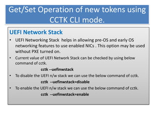 Dell Cctk support for newly added bios tokens | PPT