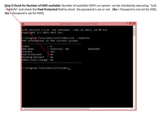 Cctk support for setting hdd password | PPTX