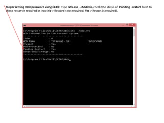 Cctk support for setting hdd password | PPTX