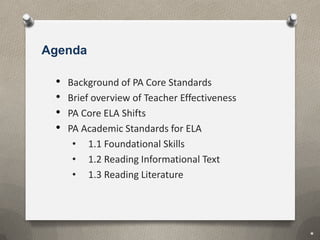 PA ELA/Literacy Common Core Training | PPT