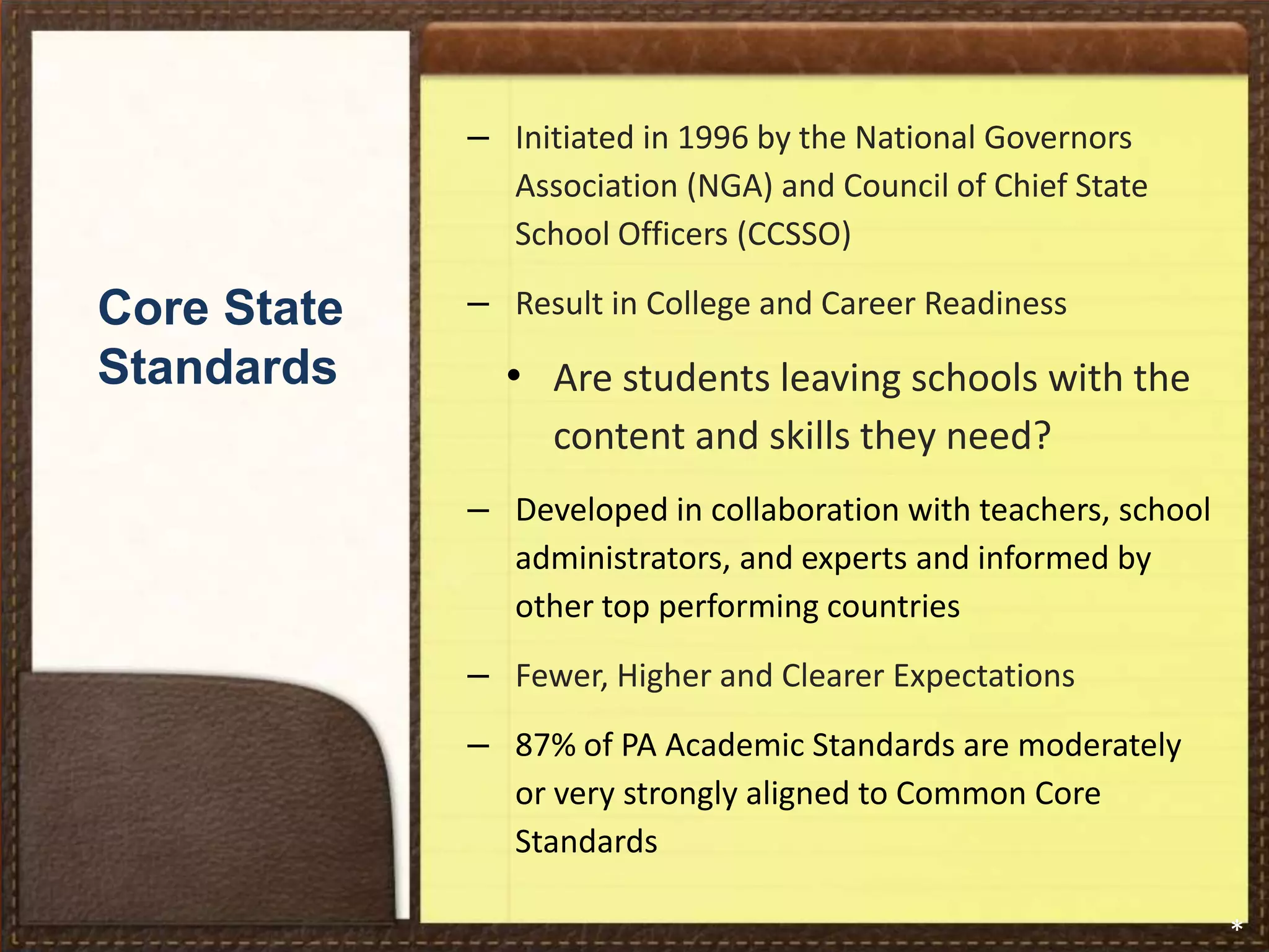 Introduction to ELA/Literacy PA Core Standards, Grades 9-12 | PPT