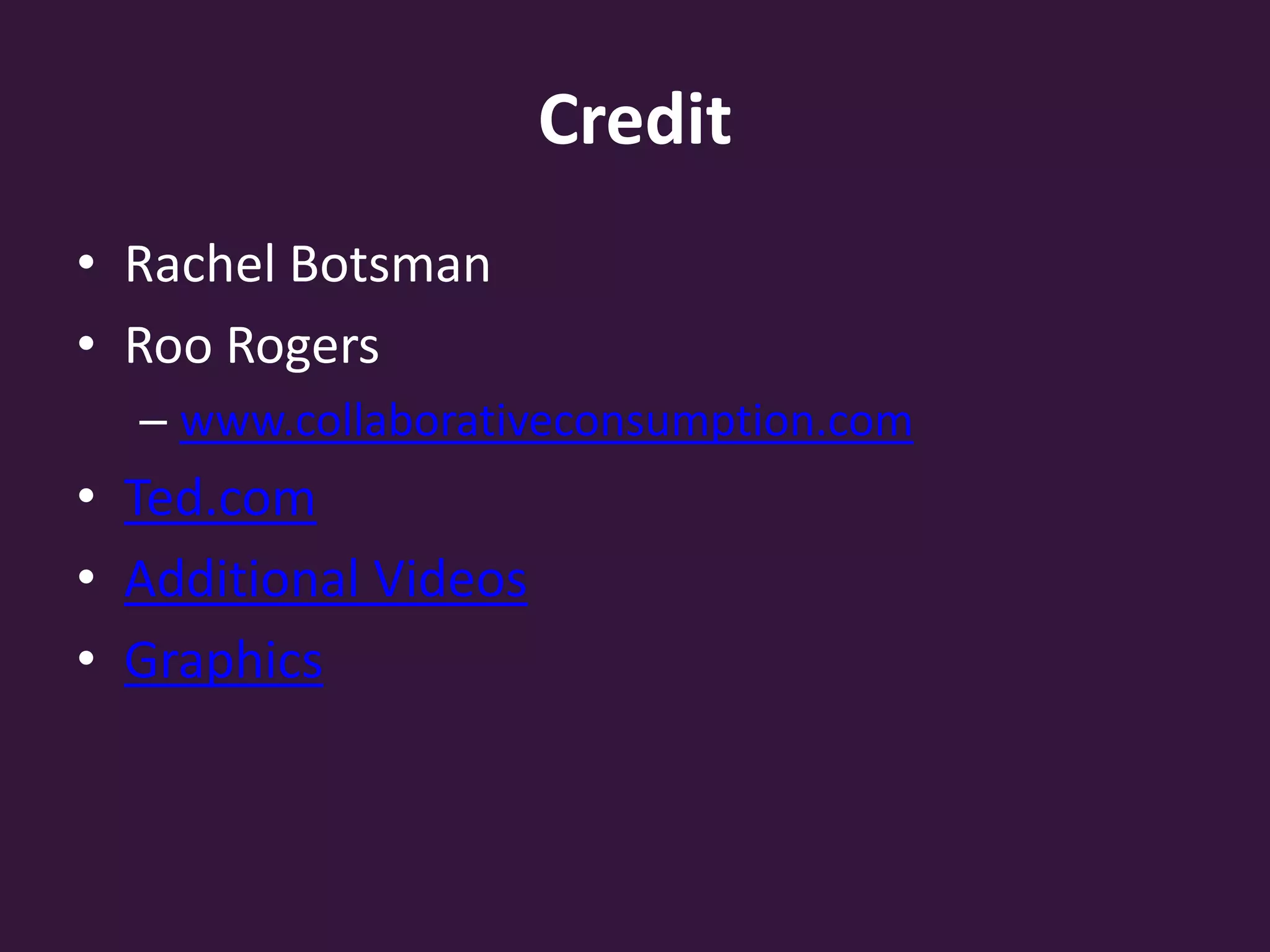 Collaborative Consumption | PPTX